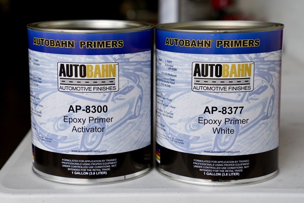 Autobahn AP8377 Automotive 1:1 Mix DTM White Epoxy Primer Gallon Kit ...